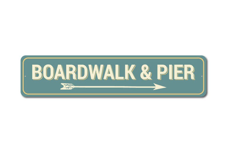Boardwalk & Pier Sign Pier Decor Boardwalk Sign Boardwalk - Etsy