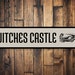 Witches Castle Sign Dark Castle Sign Cursed Castles - Etsy