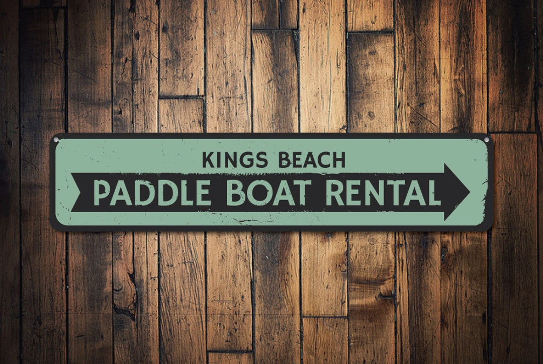 Paddle Boat Rental Sign, Personalized Beach Arrow Sign, Custom Beach ...