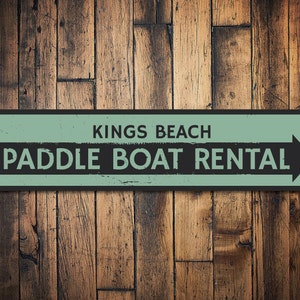 Paddle Boat Rental Sign, Personalized Beach Arrow Sign, Custom Beach ...
