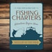 Fishing Charters Sign, Deep Sea Fishing Sign, Fisherman Gift, Fish ...