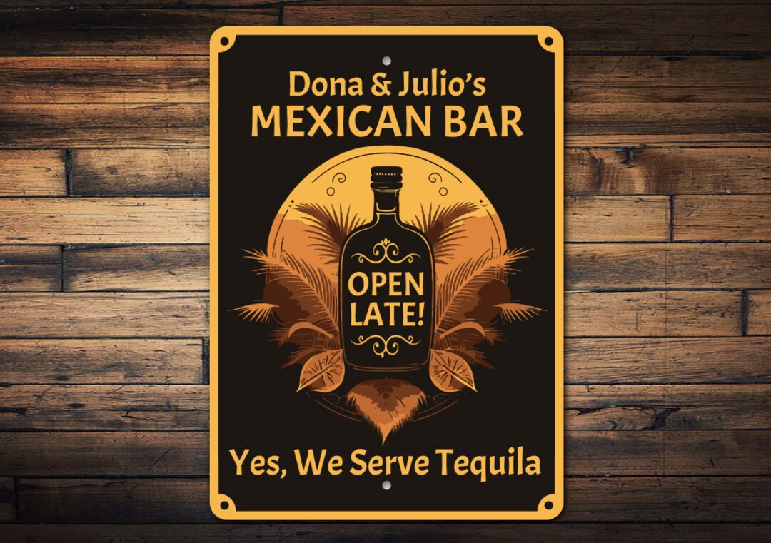 Mexican Bar Sign, Mexican Family Bar, Decor for Bar, Mexican Tequila ...