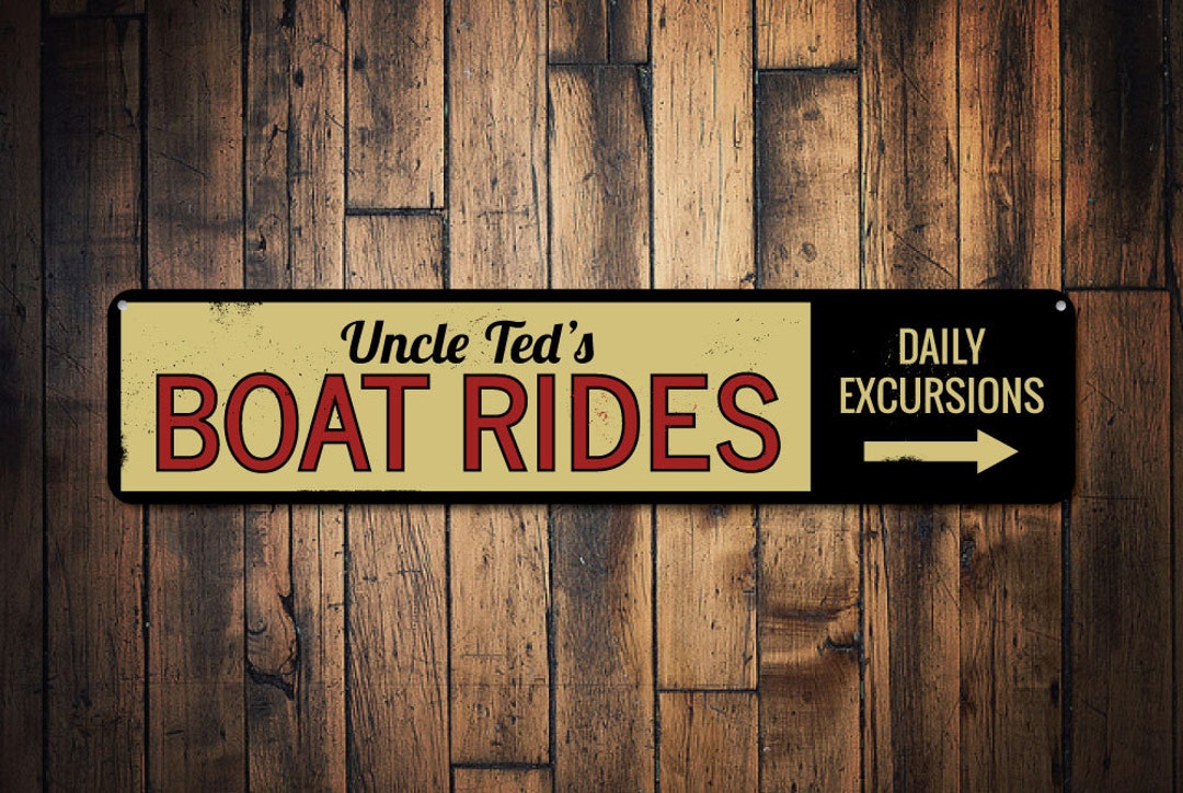 Boat Rides Arrow Sign Personalized Daily Excursions This Way - Etsy