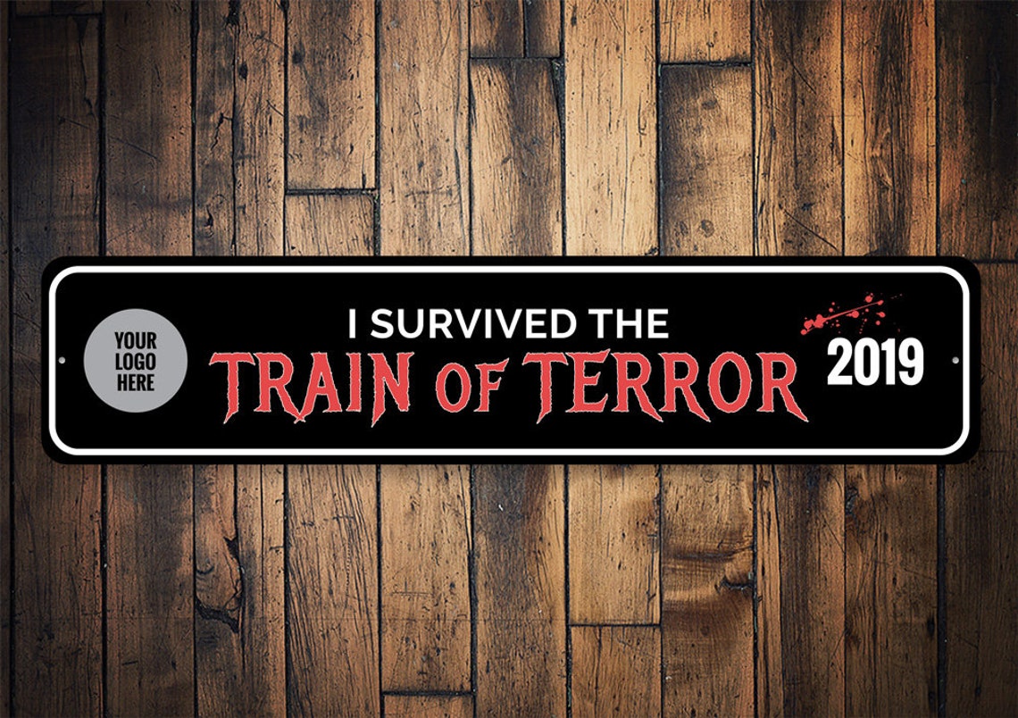 Train of Terror Sign Haunted Trains Scary Conductor - Etsy