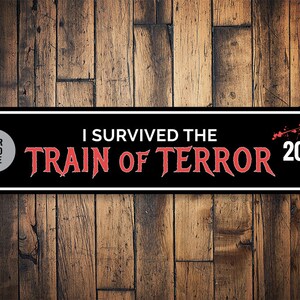 Train of Terror Sign Haunted Trains Scary Conductor - Etsy