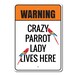 Parrot Sign Parrot Decor Warning Sign Parrot Lover Gift - Etsy