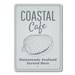Coastal Cafe Sign, Coastal Cafe Decor, Beach Shell Decor, Scallop Sign ...