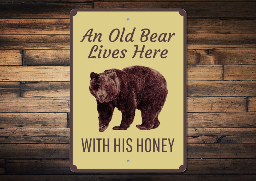 Bear Lover Sign, Funny Bear Sign, Cute Bear Decor, Bear Phrase Sign ...