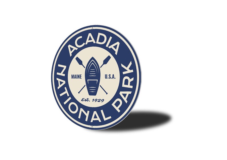 Acadia National Park Sign Acadia Canoe Sign Exploring | Etsy