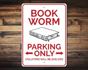 BOOKWORM Street Sign Book Worm Library Librarian Gift - Etsy