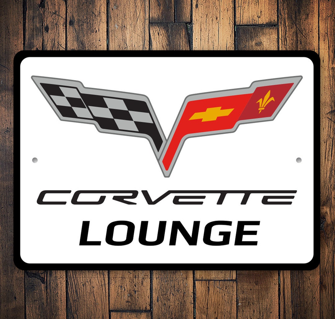 Corvette Lounge Sign, Corvette Owner Decor, Corvette Lover Decor, Decor ...
