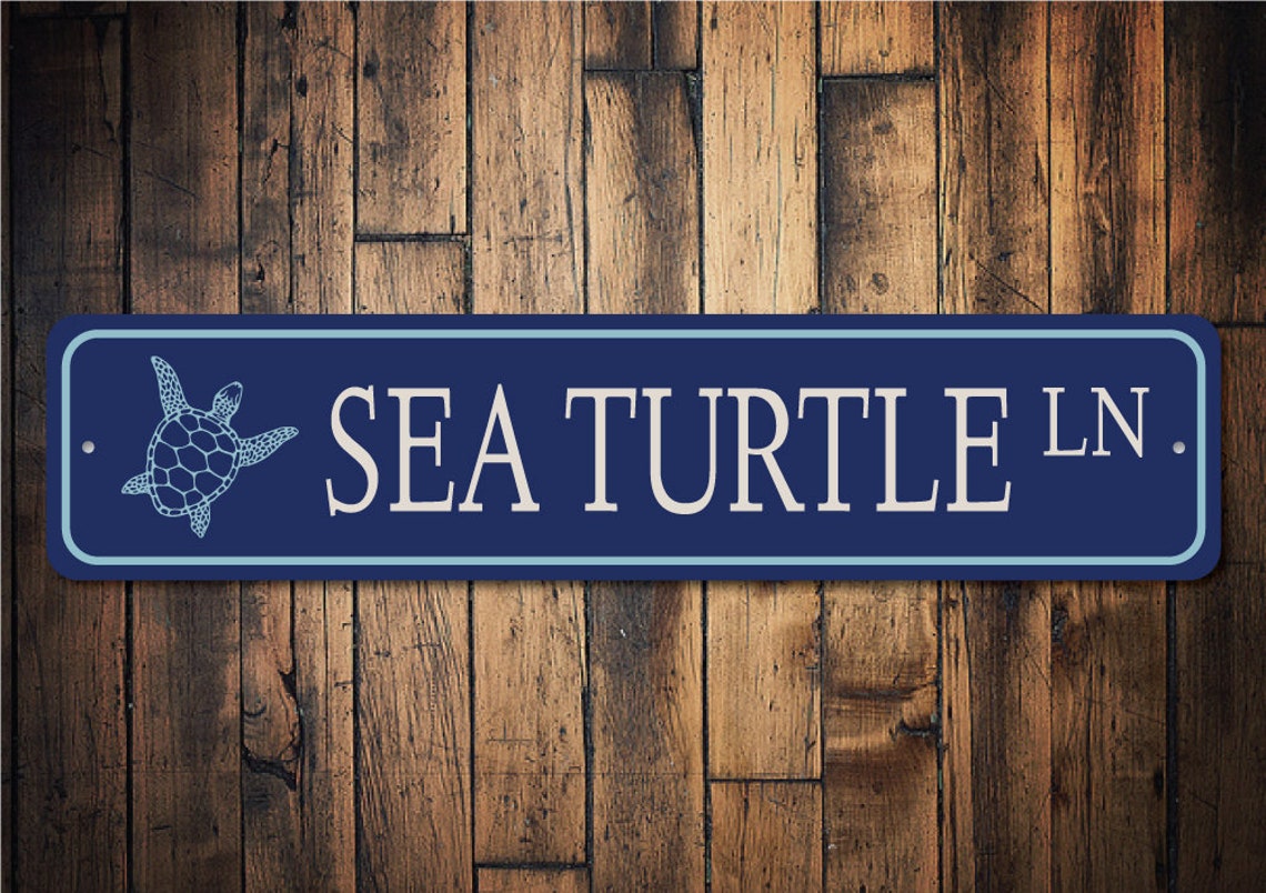 Sea Turtle Turtle Sign Sea Animals Ocean Life Beach Lover - Etsy