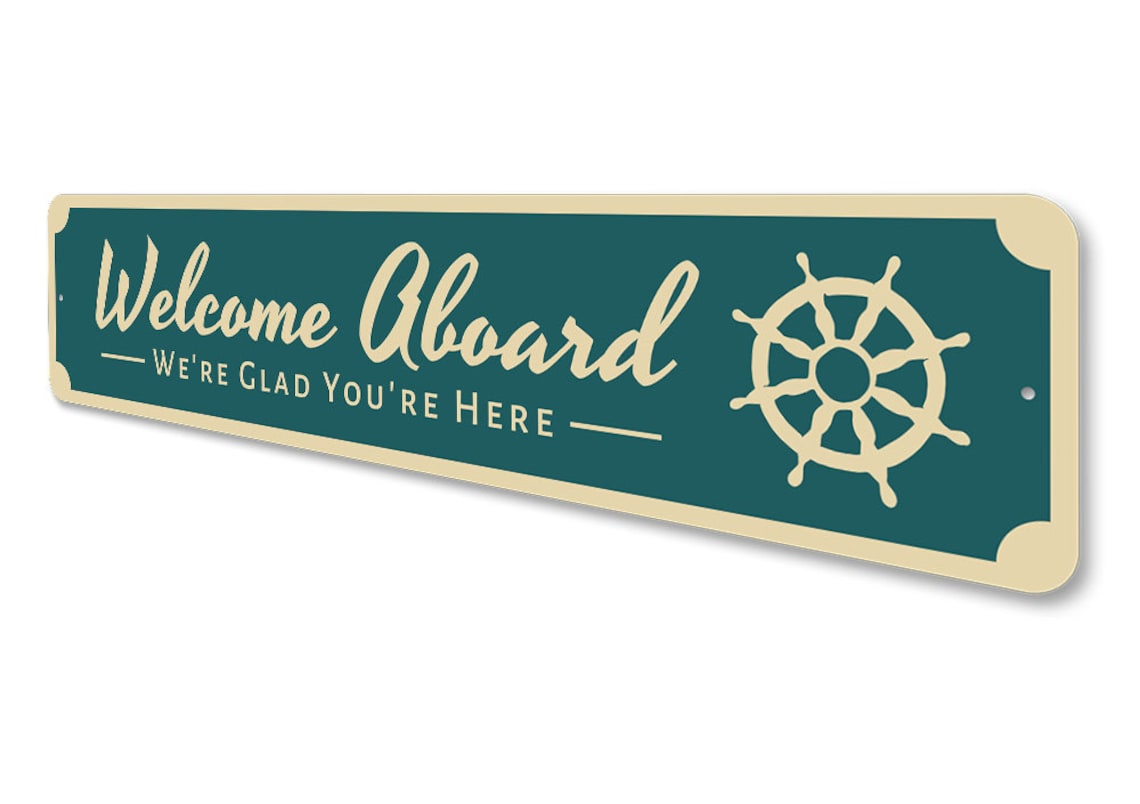 Welcome Aboard Sign Yacht Boats Aboard the Boat Aluminum | Etsy