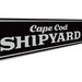 Cape Cod Shipyard Sign, Shipyard Sign, Cape Cod Decorations, Metal ...