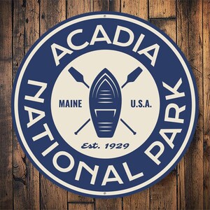 Acadia National Park Sign, Acadia Canoe Sign, Exploring Waters, Paddle ...