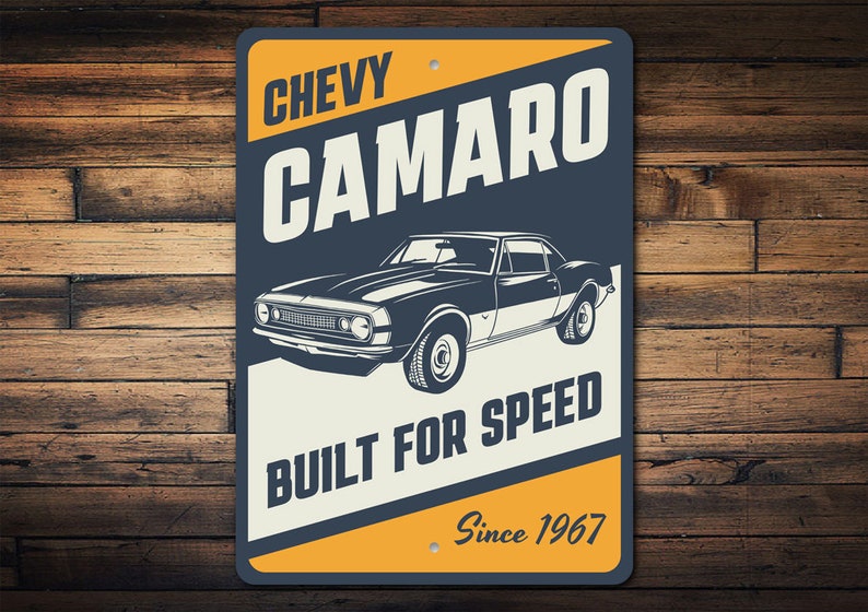 Chevy Camaro Sign Retro Camaro Sign Vintage Camaro Gift - Etsy