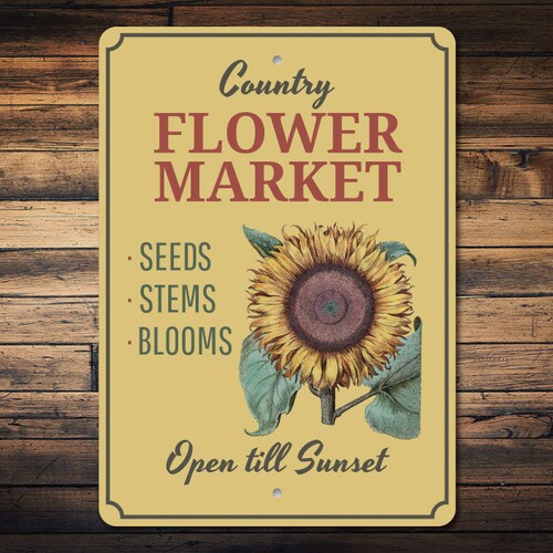 Sunflower Sign Decoration Sunflower Decor Sunflower Garden - Etsy