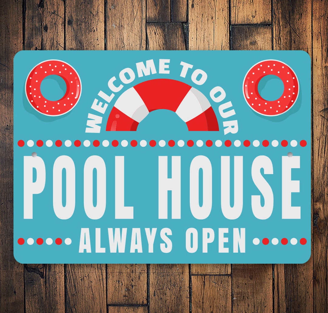 Welcome Pool Sign Welcome Pool House Pool House Sign Pool - Etsy