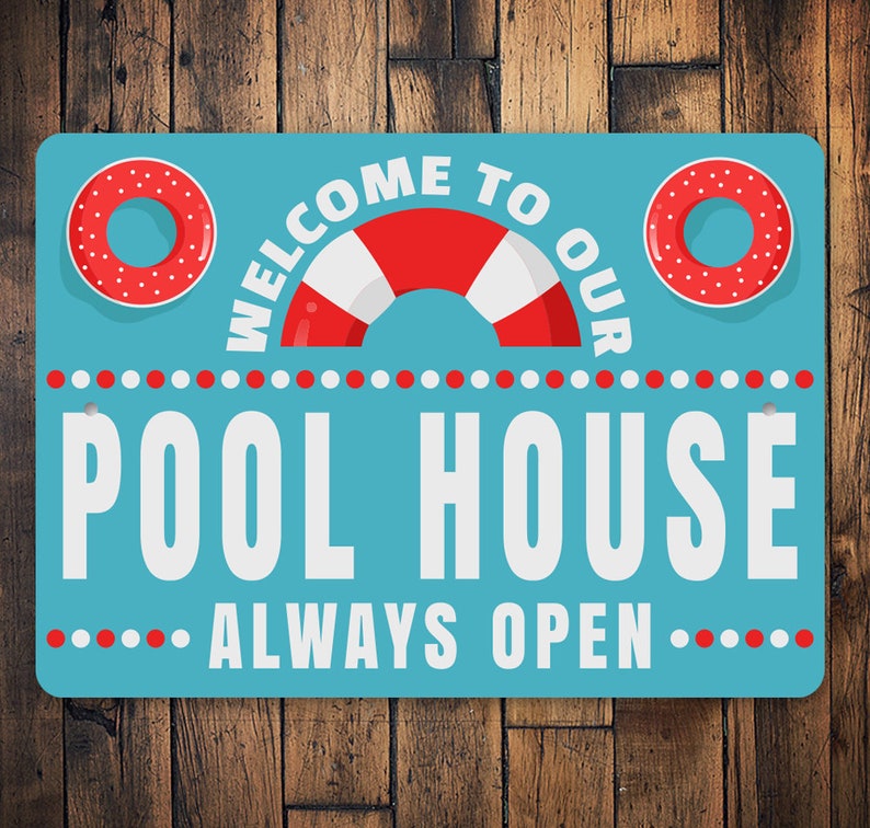 Welcome Pool Sign Welcome Pool House Pool House Sign Pool - Etsy