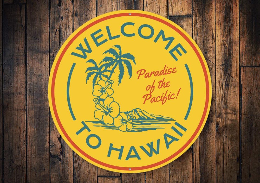 Welcome to Hawaii, Hawaii Sign, Hawaii Decor, Paradise, Ocean Decor ...