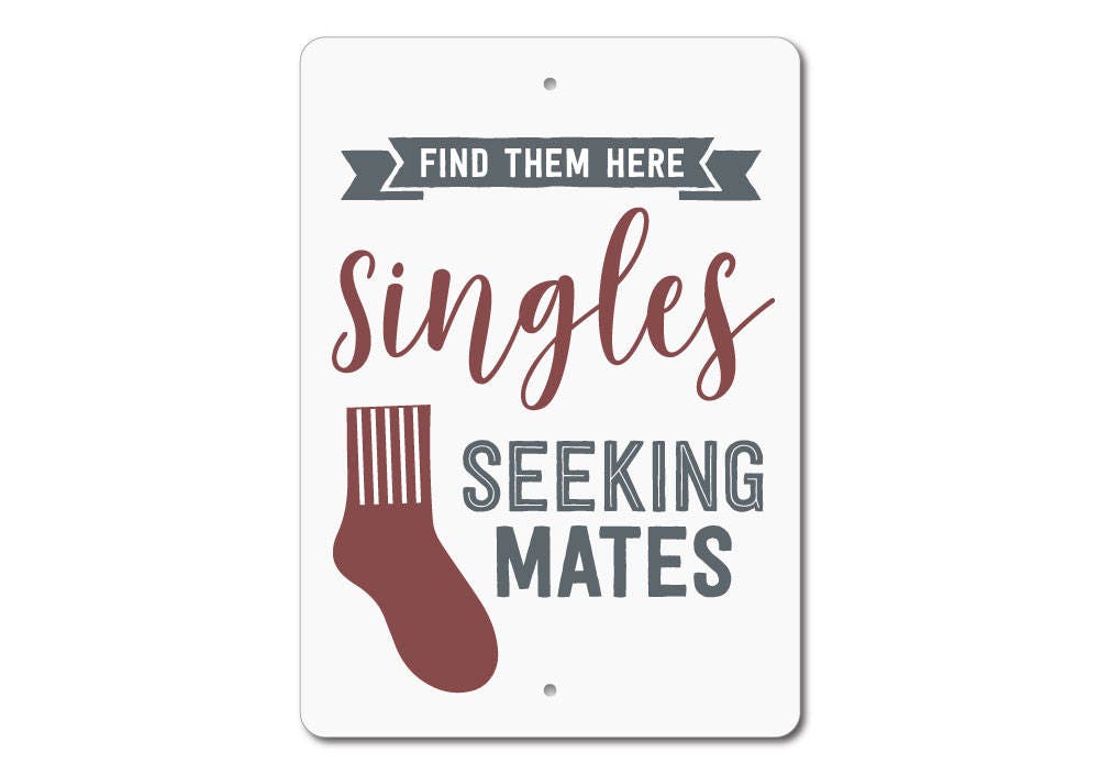 Socks Sign Funny Laundry Sign Seeking Mates Sign Sock | Etsy