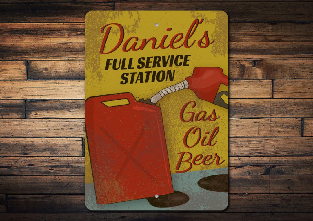 Full Service Station Sign, Vintage Custom Sign, Vintage Garage Sign ...