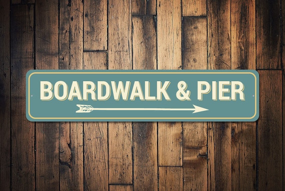 Boardwalk & Pier Sign Pier Decor Boardwalk Sign Boardwalk - Etsy