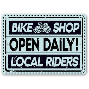 Vintage Bike Shop Sign, Bike Shop Decor, Bike Garage, Biker Gift, Bike ...