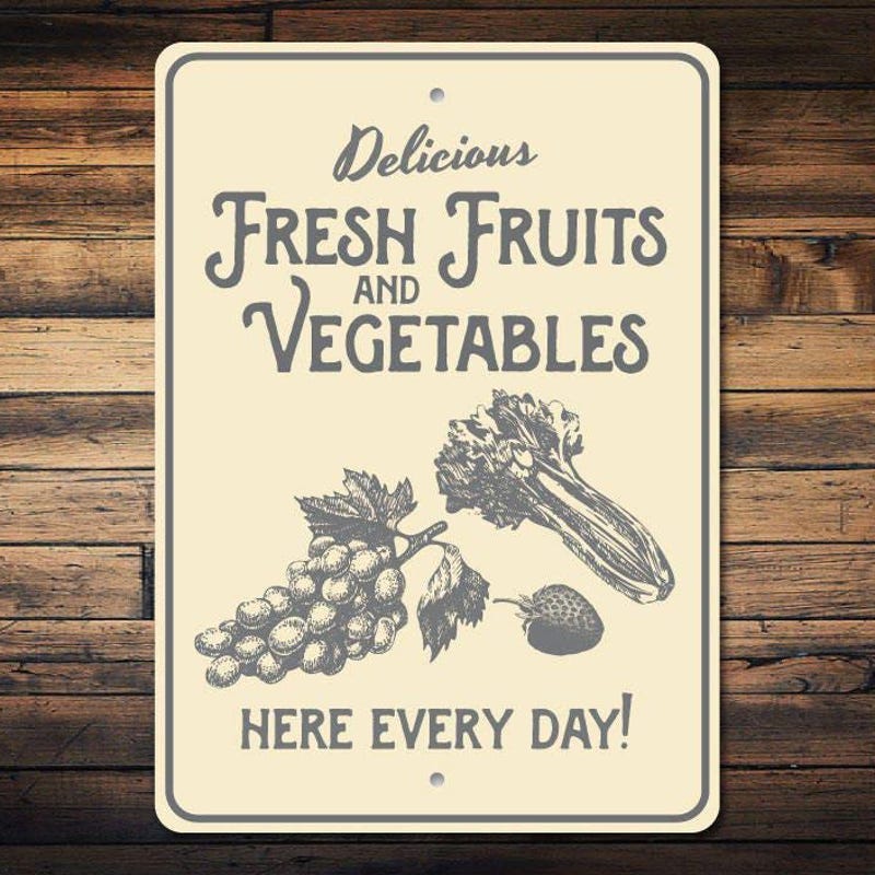 Produce Signs - Etsy