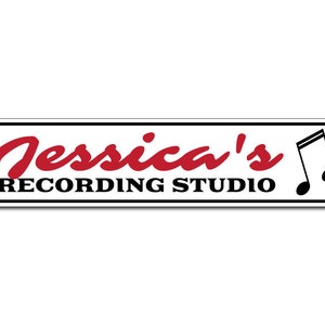 Recording Studio Sign, Music Note Sign, Custom Musician Gift, Gift for ...