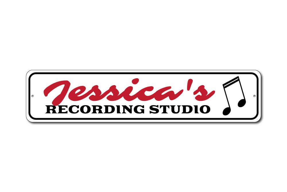 Recording Studio Sign Music Note Sign Custom Musician Gift | Etsy