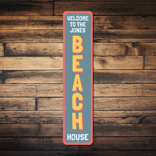 Vertical Beach Arrow Sign | Etsy