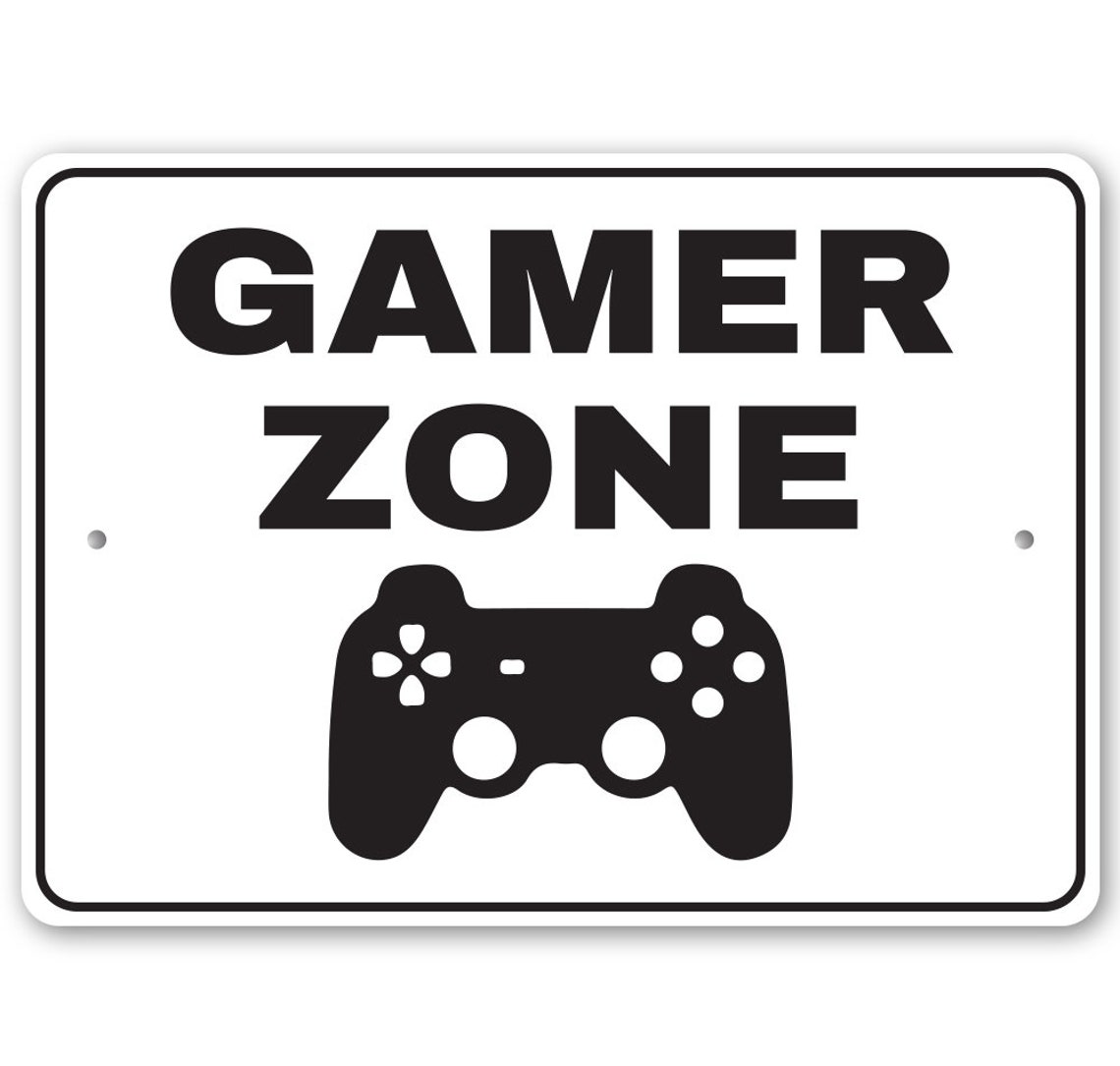 Gamer Zone Sign Gaming Zone Decor Gamer Gaming Decor Game - Etsy