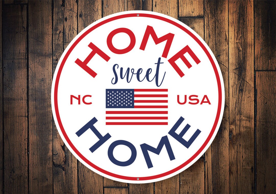 Home Sweet Home, Home Sign, American Sign, American Flag Decor, Decor ...