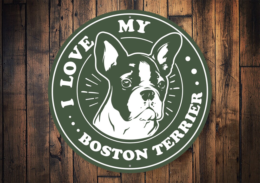 Boston Terrier Sign, Cute Boston Terrier Gift, Gift for Boston Terrier ...