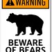 Bear Warning Sign Beware of Bears Sign Bear Lover Gift Bear - Etsy