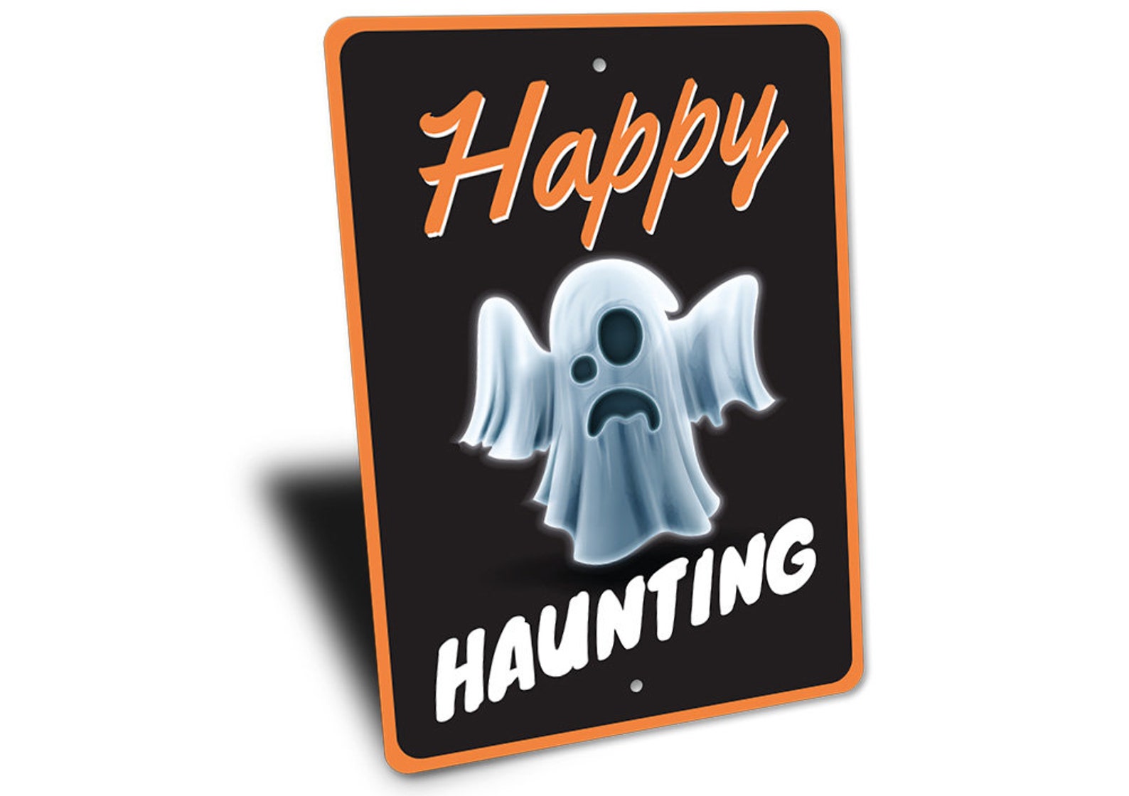 Happy Haunting Sign Ghost Decor Sign Scary Ghost Decor - Etsy