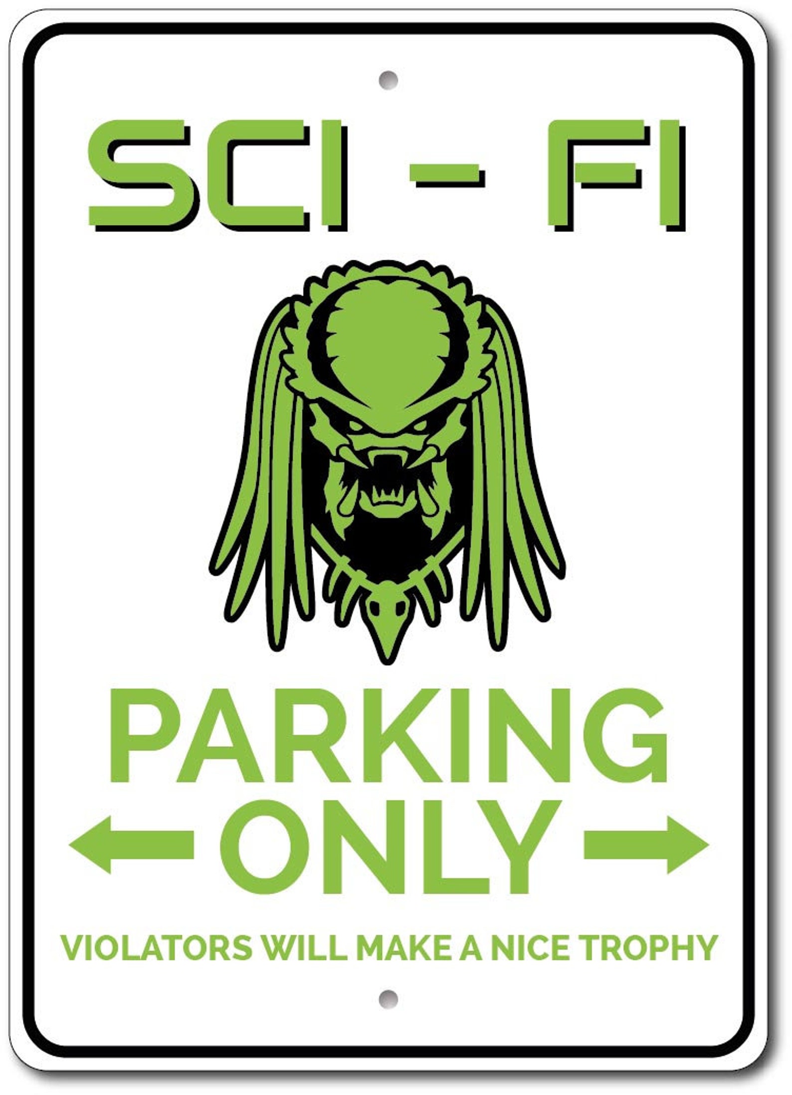 Sci-fi Lover Gift Sci-fi Parking Sign Alien Decor Alien - Etsy
