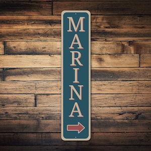 Marina Directional Sign, Custom Sign, Boat Dock Sign, Marina Decor ...