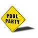 Pool Party Sign, Caution Pool Party, Caution Sign, Outdoor Pool Gift ...