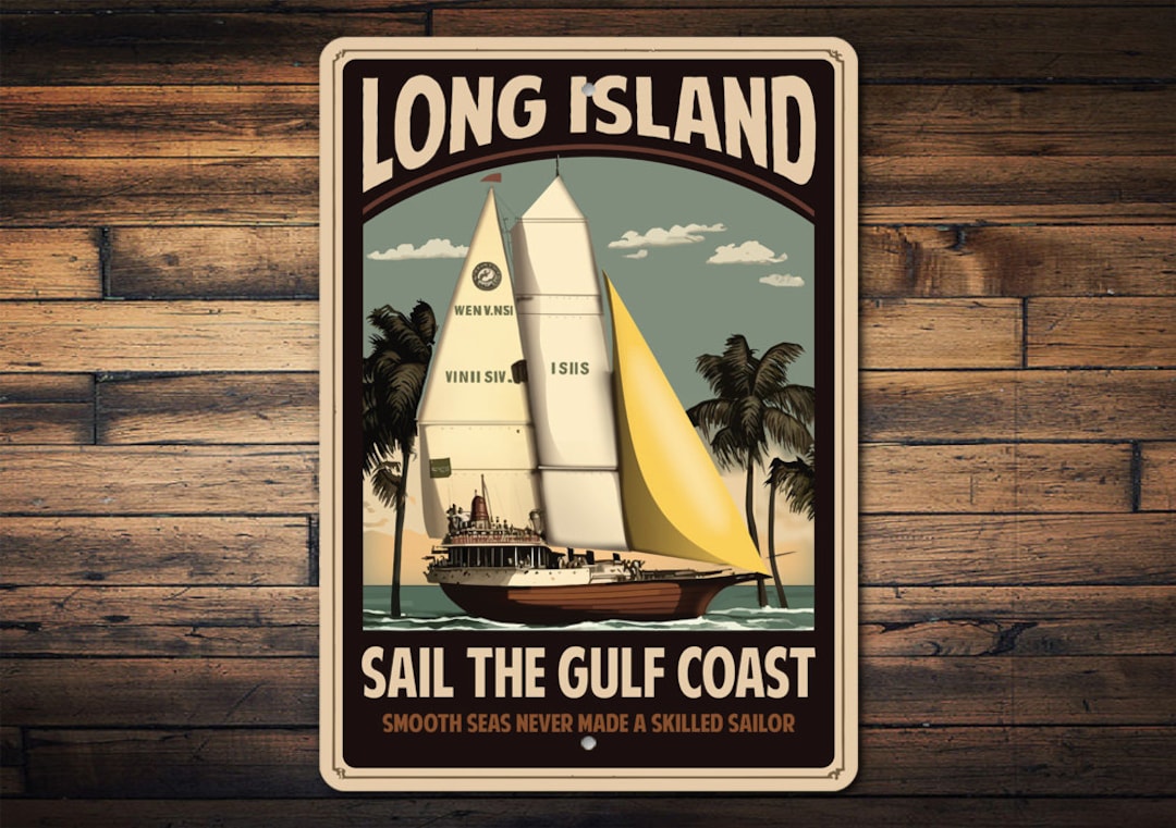 Long Island Sign, Custom Sign, Long Island Decor, Gift for Sailor, Gulf ...