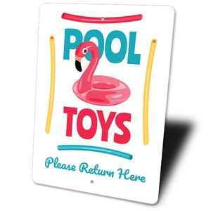 Pool Toys Sign, Sign for Pool Toys, Return Toys Here Sign, Pool Vibes ...
