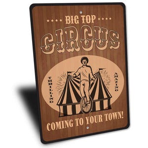 Big Top Circus Sign, Circus Tent, Circus Grounds, Vintage Circus, Sign ...