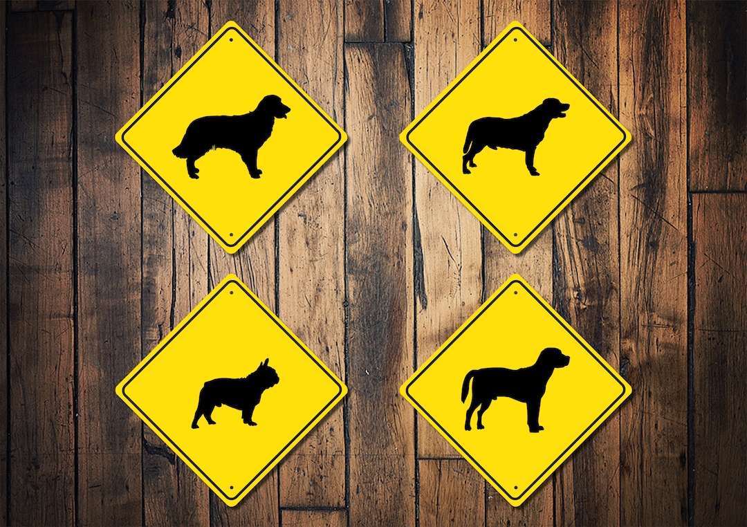 Custom Dog Crossing Sign, Personal Dog Crossing, Dog Breed Gift, Custom ...