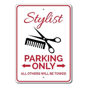Stylist Parking Sign, Stylist Sign, Hair Stylist Gift for Stylist Decor ...
