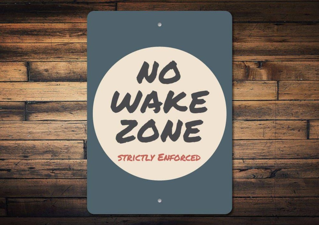 No Wake Zone Sign, Lake Rules Sign, Lake Zone Sign, Lake Caution Sign ...