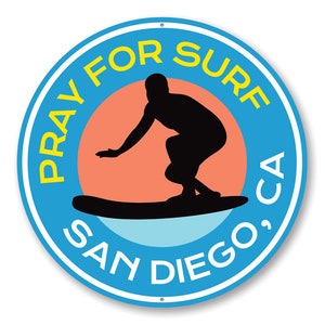 Pray for Surf Sign, Praying for Surf Waves, Surfing Waves Sign, Surfer ...
