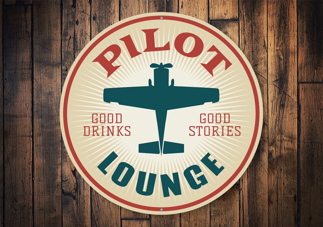 Pilot Lounge Sign, Aviation Lounge, Airport Hangout Sign, Terminal ...