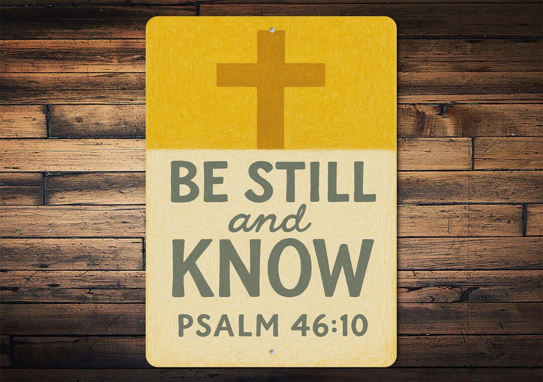 Be Still and Know Sign, Psalm 46:10 Bible Verse Sign, Christian Metal ...