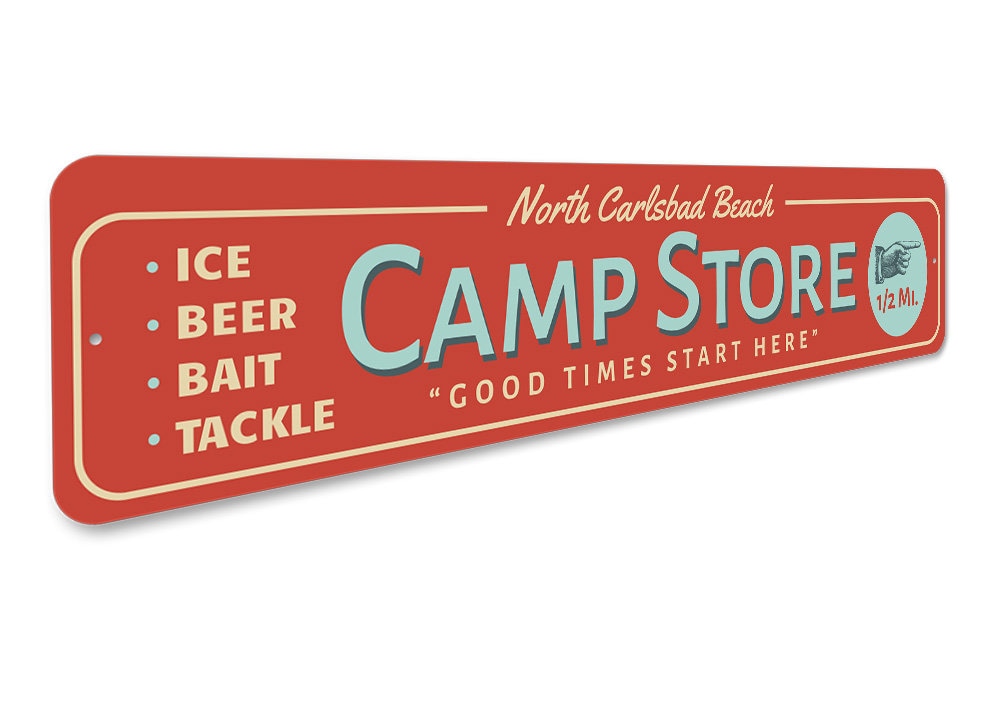 Camp Store Sign Camping Family Camp Living Here Aluminum - Etsy